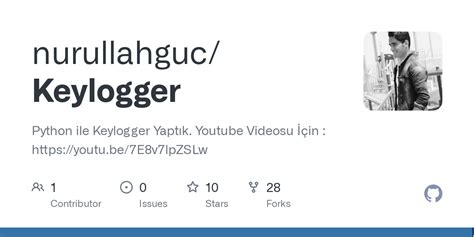 Github Nurullahguc Keylogger Python Ile Keylogger Yapt K Youtube Videosu In Https