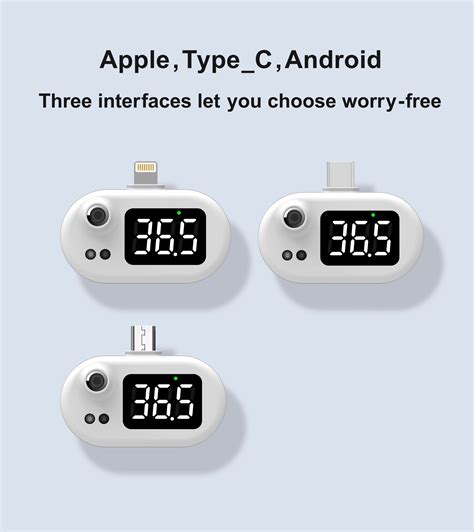 USB Portable Thermometer With Phone Mobile Phone Thermometer Small Mini K Infrared Thermometer