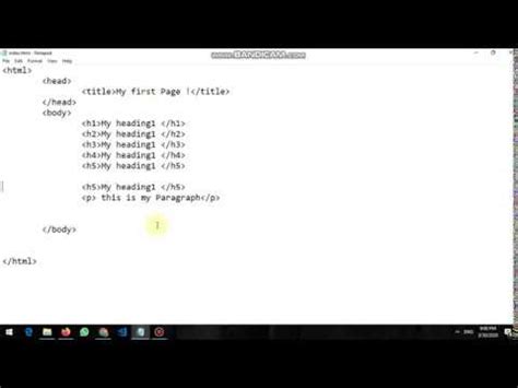HTML Tutorial For Beginners A Basic Introduction Using Notepad YouTube