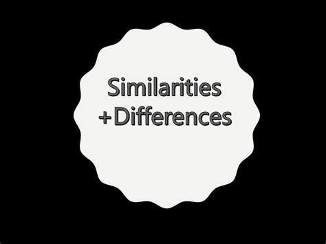 comparisonssimilarities differences similarities and