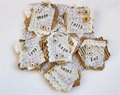 Journal Word Clusters Hand Stamped Word Clusters Paper And Fabric