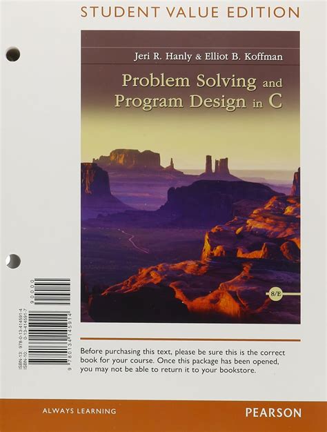 Problem Solving And Program Design In C 9780134145914