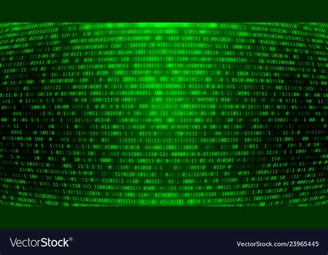 Green Binary Code Bg Coding Or Hacking Concept Vector Image