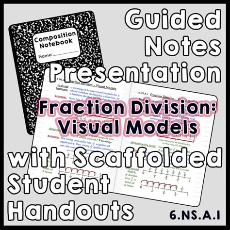 Fraction Division With Visual Models Guided Notes And Student Printouts