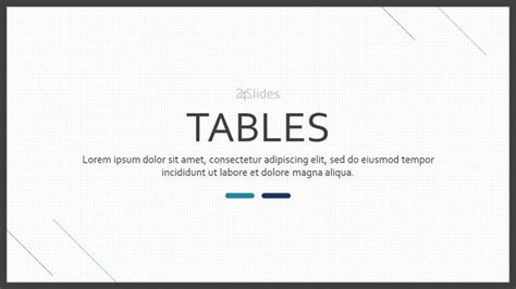 Tables Free PowerPoint Template