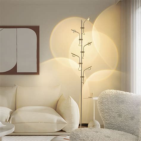 Modern Led Floor Light Strip Shape Floor Standing Light With Glass