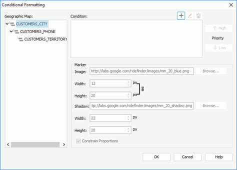 adding conditional formats to geographic map markers logi analytics