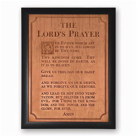 The Lords Prayer Carved Wall Art Etsy