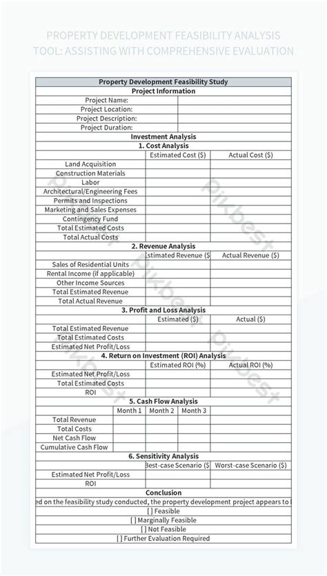 Utilizing A Property Development Feasibility Analysis Tool For Comprehensive Evaluation Excel