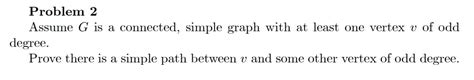 Solved Problem 2 Assume G Is A Connected Simple Graph With