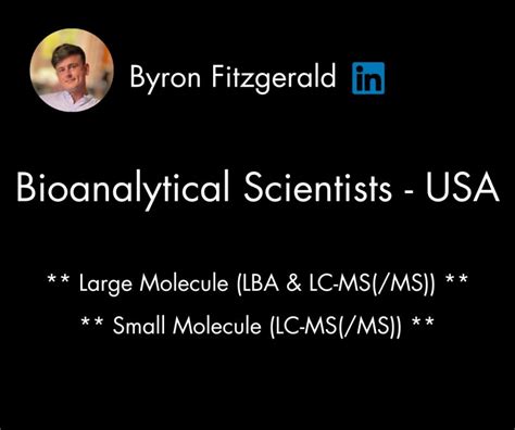 Byron Fitzgerald On Linkedin Bioa Bioanalysis Massspec Cro