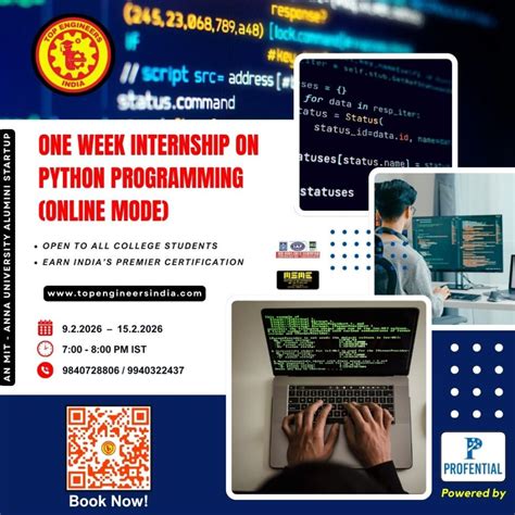 One Week Internship On Python Programming Online Mode Topengineers