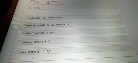 Solved Consider The Following Python Code Print NewD The Chegg Com
