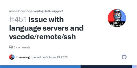 issue with language servers and vscode remote ssh · issue 451 · mshr h