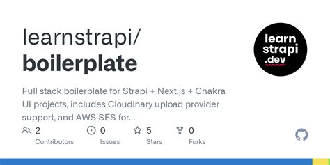 Github Learnstrapiboilerplate Full Stack Boilerplate For Strapi Nextjs Chakra Ui