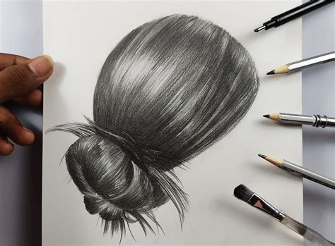 How To Draw Realistic Hair Bun