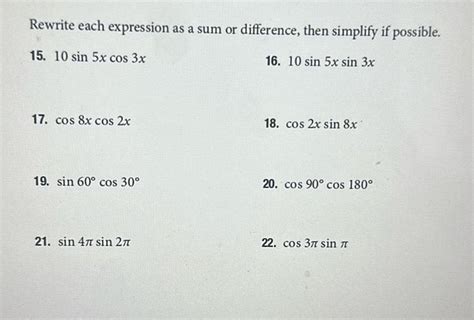[answered] rewrite each expression as a sum or difference then simplify