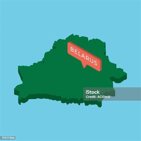 파란색 배경에 포인터와 국가 벨라루스의 녹색 등각 투영지도 현실적인 3d 벡터 개념지도 편집하고 사용자 정의하기 쉽습니다 Eps 10 0명에 대한 스톡 벡터 아트 및 기타