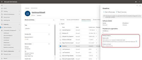 소프트웨어 인벤토리 microsoft defender vulnerability management microsoft learn