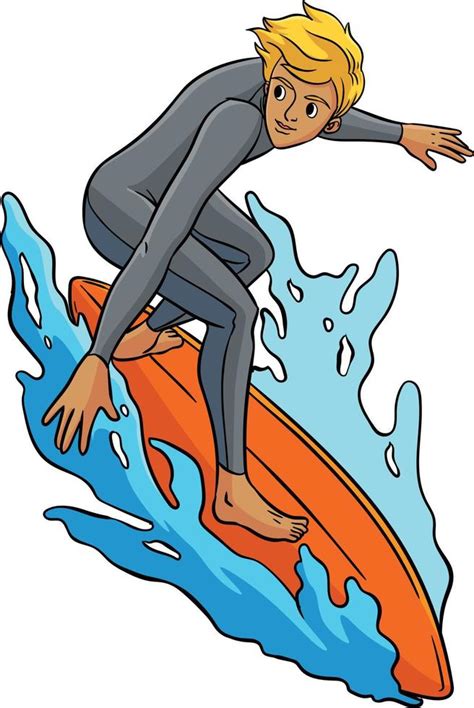 Guy Surfing Clipart Cartoon