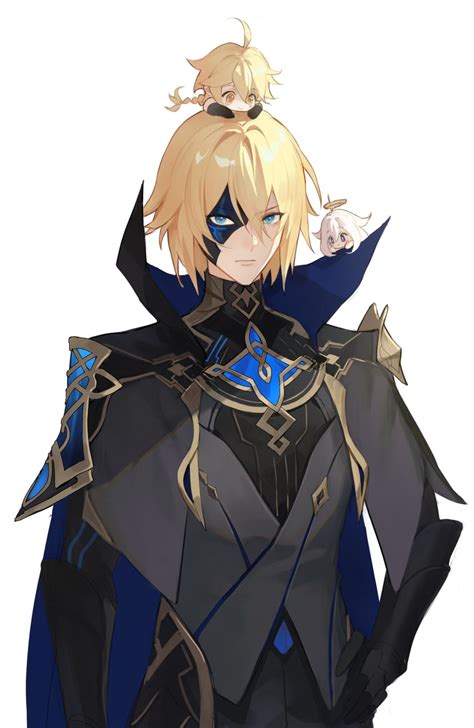 Aether Paimon And Dainsleif Genshin Impact Drawn By Masa Ashe Danbooru