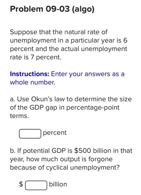 Solved Problem 09 03 Algo Suppose That The Natural Rate Of