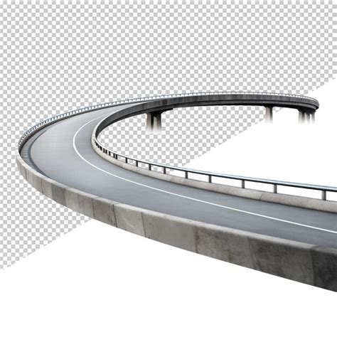 Premium PSD A Road With A Curve And A Curve In The Middle