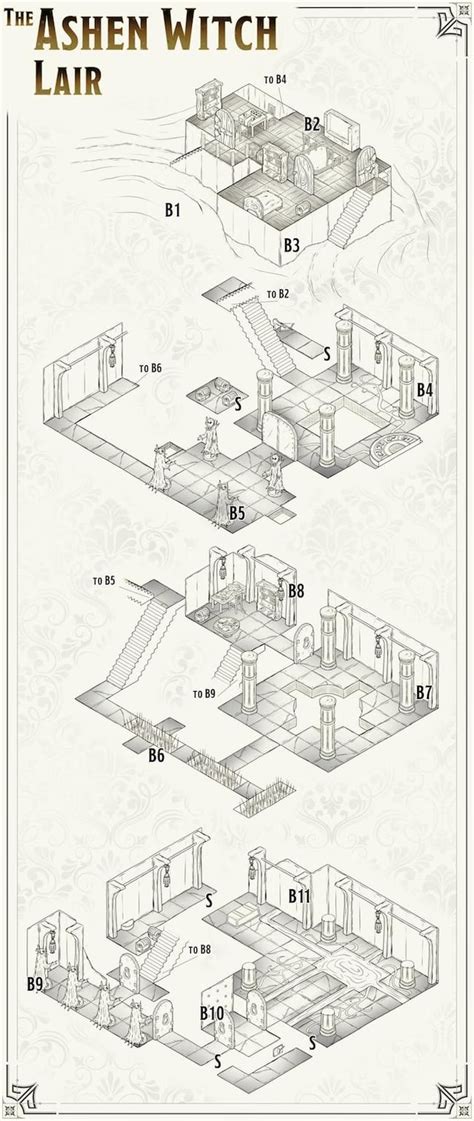 The Ashen Witch Lair This Is A Top View Map Its Isometric View