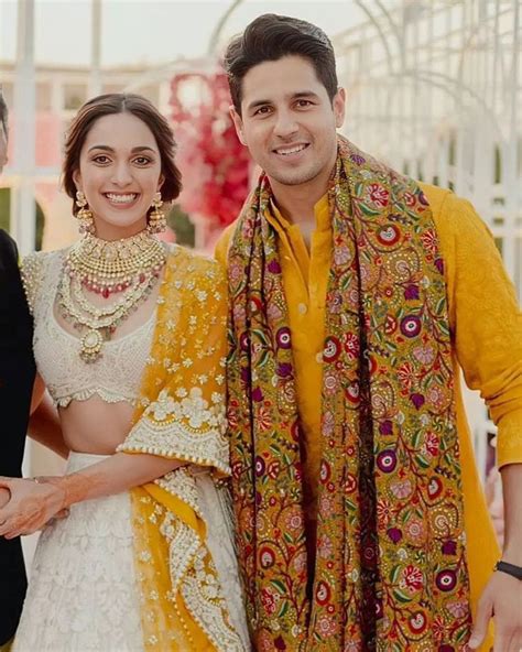 Siddharth Malhotra Kiara Adwani 271023 Haldi Ceremony Outfit Indian