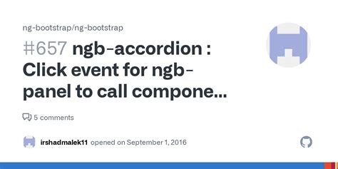 Ngb Accordion Click Event For Ngb Panel To Call Component Method