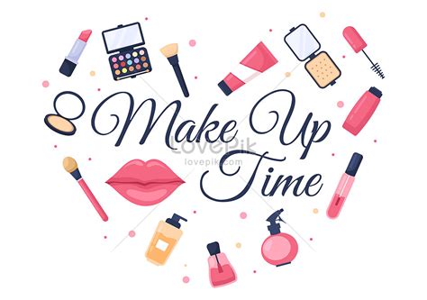 메이크업 화장품 컬렉션 그림 일러스트 무료 다운로드 Lovepik
