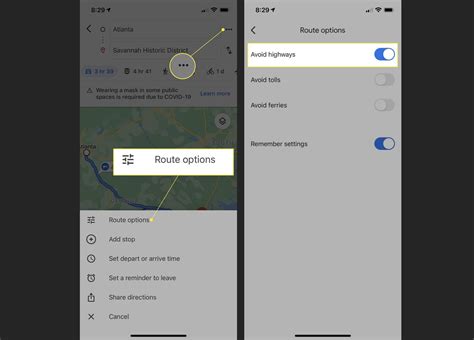 How To Avoid Highways On Google Maps