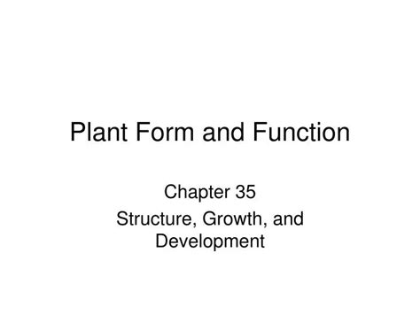 PPT Plant Form And Function PowerPoint Presentation Free Download ID 5618037
