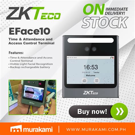 Zkteco Eface10idwifiadms Access Control Murakami