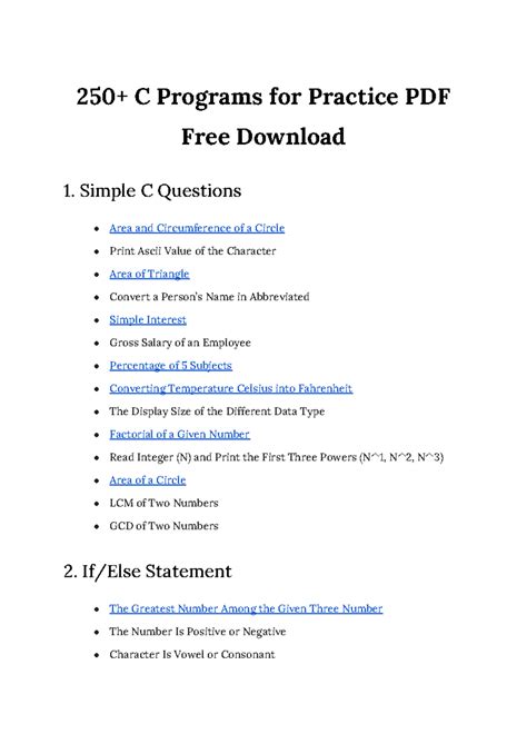 C Programs For Practice Simple C Questions Area And Circumference Of