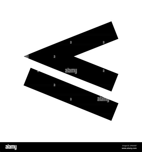 Monochrome Vector Graphic Of A Les Than Or Equals Sign This Could Be