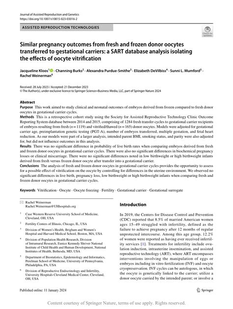 Similar Pregnancy Outcomes From Fresh And Frozen Donor Oocytes