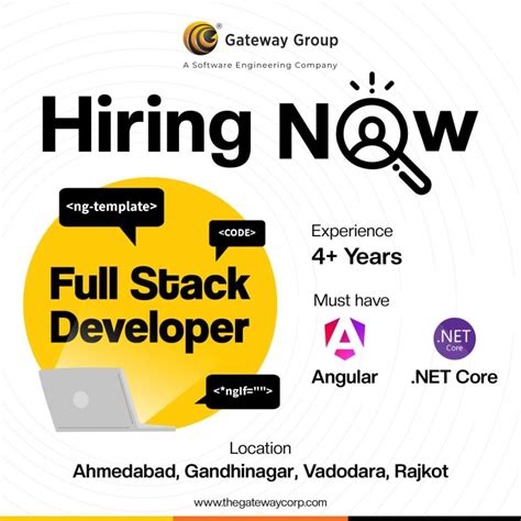 Hiring Fullstackdeveloper Angular Dotnetcore Techjobs