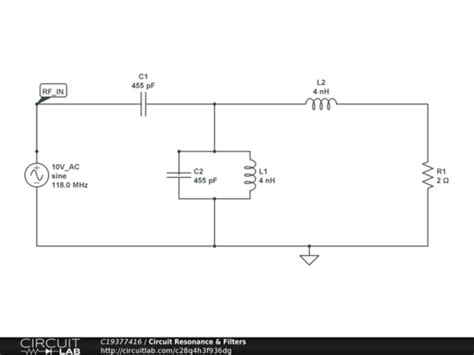 Circuit Resonance And Filters Circuitlab