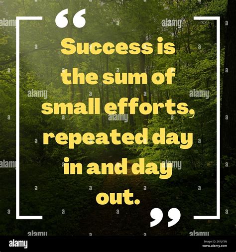 Success Is The Sum Of Small Efforts Repeated Day In And Day Out