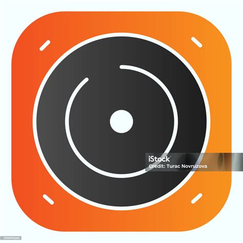 음악 플레이어 플랫 아이콘입니다 오디오 플레이어 벡터 그림 흰색에 격리 웹 및 응용 프로그램을 위해 설계된 기록 플레이어 그라데이션 스타일 디자인 Eps 10 10에 대한