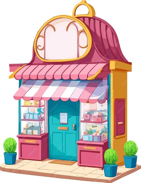 Vetor De Loja De Desenhos Animados Vetor Premium