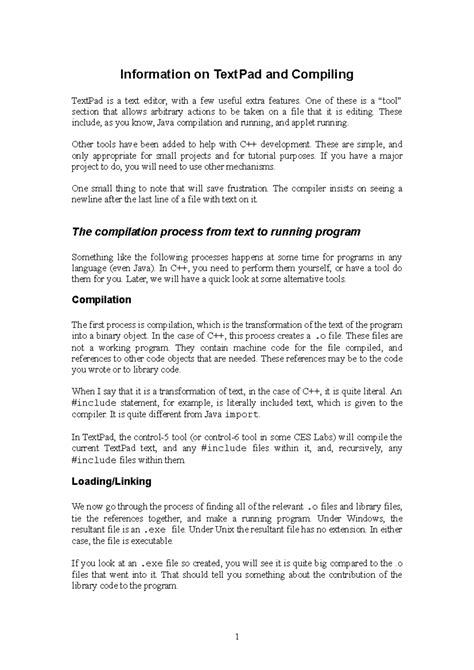 Textpad And Compiling Information On Textpad And Compiling Textpad Is