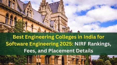 Best Engineering Colleges For Software Engineering In India Formfees