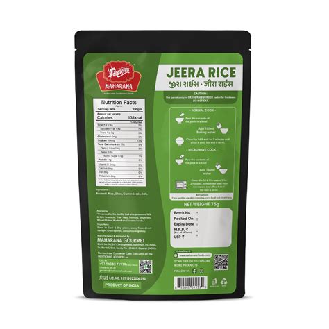 Jeera Rice Weight 75g Ready To Eat