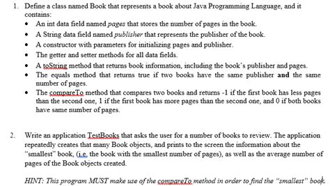 solved 1 define a class named book that represents a book