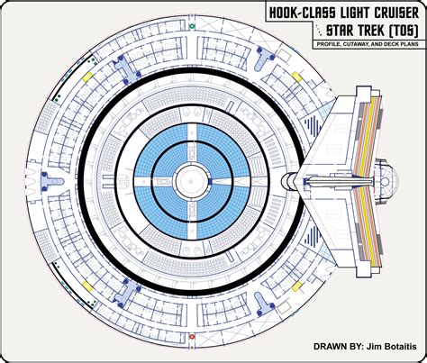 Hook Class Light Cruiser Tos Profile Cutaway And Deck Plans R