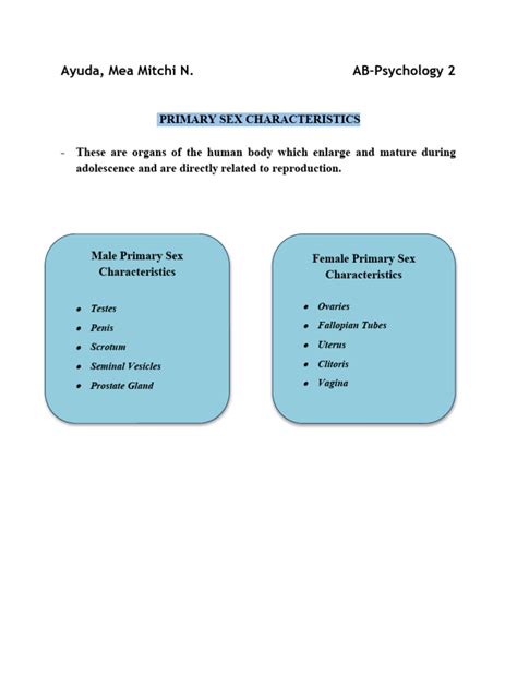 Primary Sex Characteristics Pdf