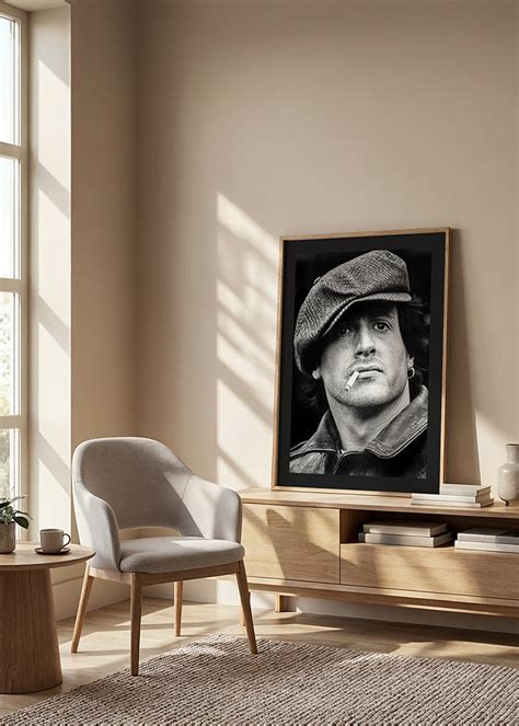 Sylvester Stallone Poster Ikoniska Fotografier