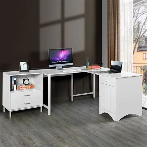 Jovan L Shaped Corner Desk White Corner Desks Uk Corner Desks Uk